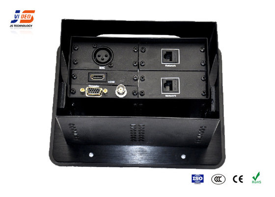 Durable Aluminum Multimedia Connection Box HDMI VGA Socket Table Cable Management