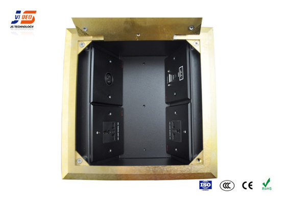 Electrical Recessed Floor Box Conference socket , Electrical Outlets Floor Box