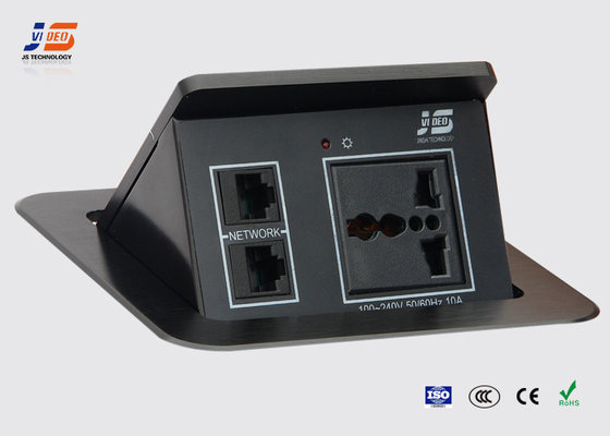 Silver Brushed / Sand Blast Tabletop Socket , RJ45 Network Multimedia Socket