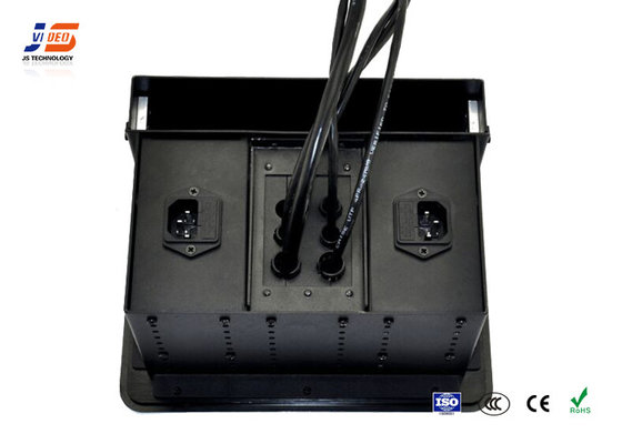 Fliping Lid Desk Cable Outlet HDMI , Universal Power Plug Conference Table Sockets