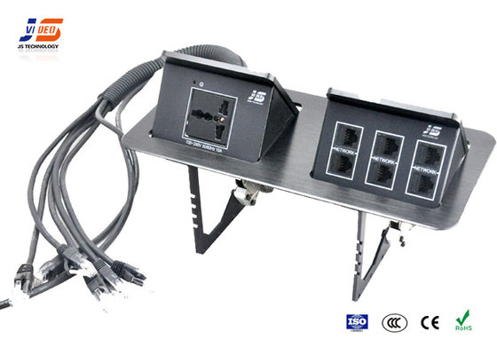 Desktop Outlet Desk Pop Up Outlet,  Universal Plug With RJ45 10A Socket