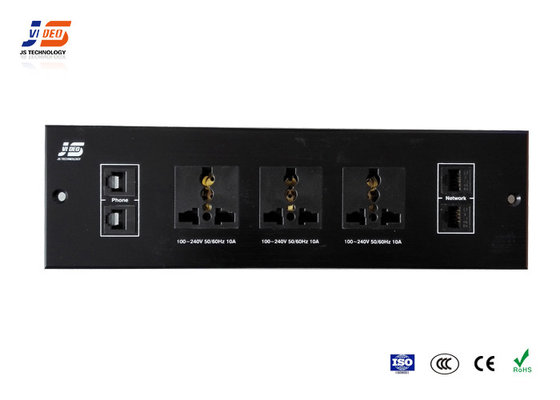 Aluminum Black Wall Mounted Socket Multimedia VGA HDMI USB Sandblast Finishing