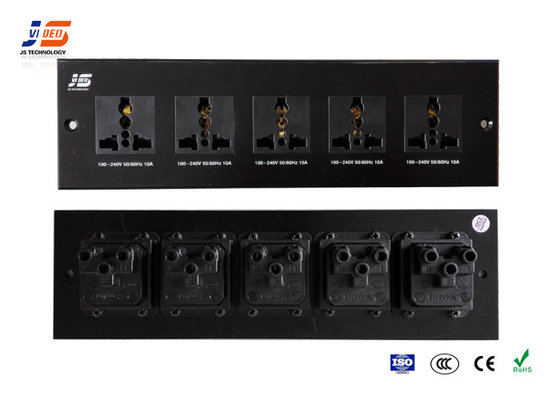 Aluminum Conference Table Connection Box AV Desktop Socket with USB VGA