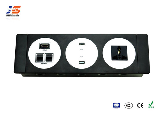 Tabletop Socket Hotel Socket , Universal AC Power  3.5mm Audio Computer Video