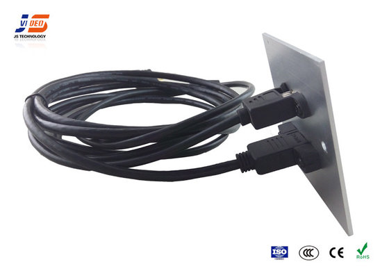Hotel Silver Media Hub Wall Plate Wall Mounted with USB HDMI Cable