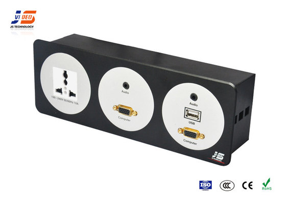 Universal Desk Cable Outlet , Desk Power Socket Furniture Power Outlets