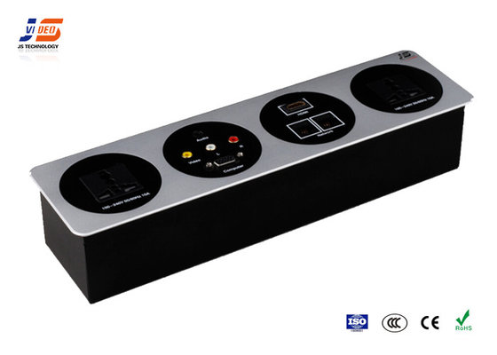 Conference Table Connection Box Edge Mounted With Power And Data