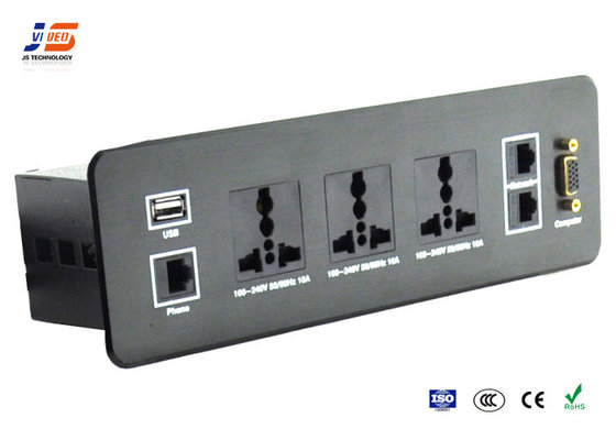 Multimedia Conference Table Connection Box , USB Network / Telephone Connect