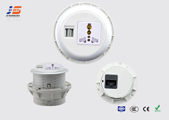 Furniture Flush Mount Electrical Outlet With AC Power And Two USB Charger