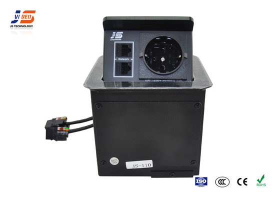 Power Data RJ45 Conference Table Connection Box , German Oulets