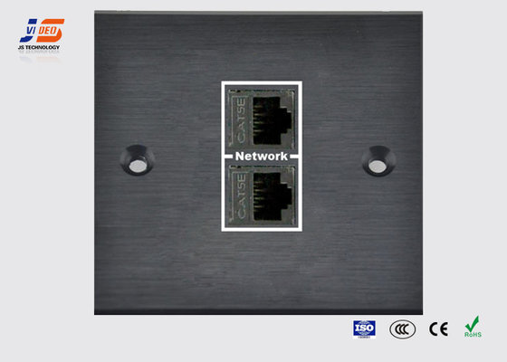 Audio Video Wall Plate  RJ45 / RJ11 Network Wall Mounted Socket