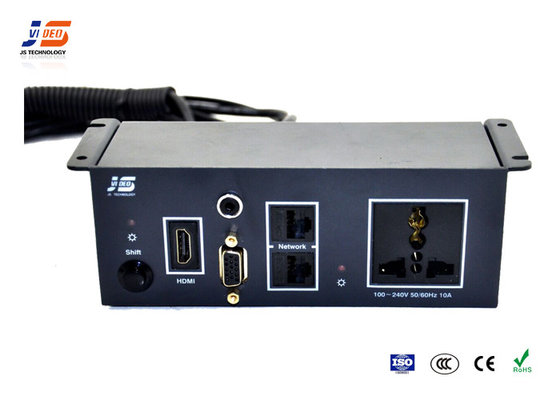 VGA Multimedia Connection Box For Meeting , Conference Table Connectivity Box