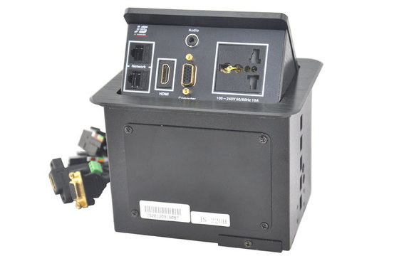 Office Table Socket Tabletop Interconnect Box , HDMI 3.5 MM Audio VGA