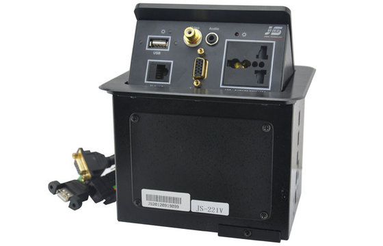 Hidden Tabletop Interconnect Box , Australian Power Plug For Commercial