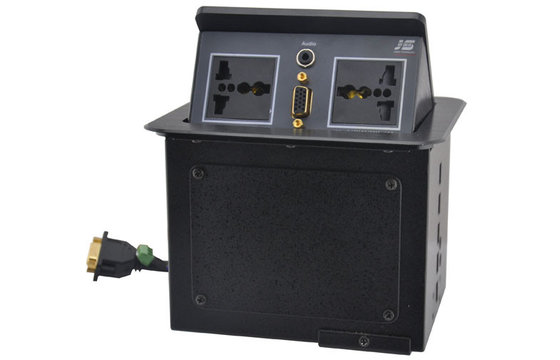 Tabletop Interconnect Box , Electrical Power Box Power Plugs Sockets VGA 10A