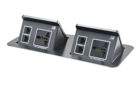 AC Power Plugs Tabletop Interconnect Box , Pop Up Power Socket