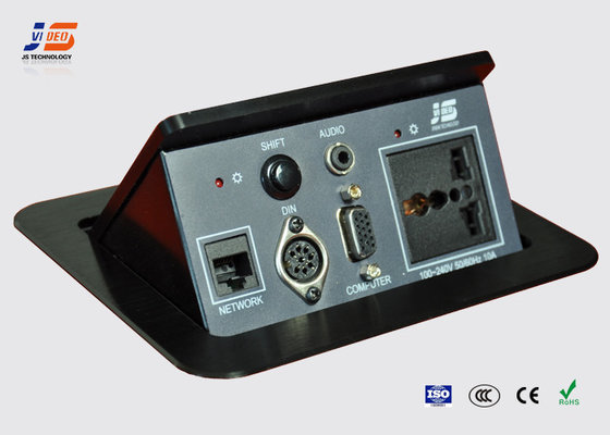 8 Pin DIN VGA Table Electrical Outlets / Interconnect Box with Power