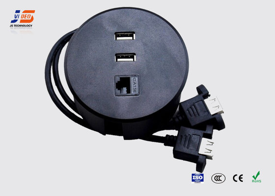 Sandblast Office Desktop Power Sockets For Data Solution , One RJ45 USB