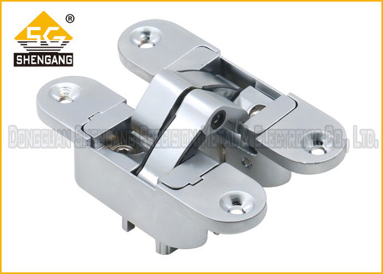Zinc Alloy Concealed Invisible Door Hinges , 3D Adjsuatble Cupboard Door Hinges