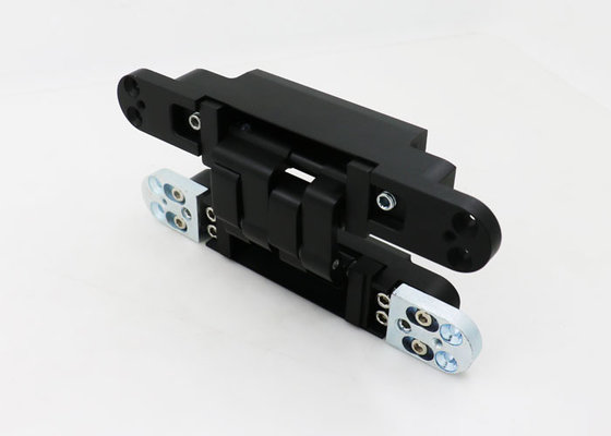 Flush Commercial Invisible Door Hinges Concealed Adjustable Black 220 Lbs 100kg