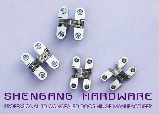 Cabinet Style Hidden Door Hinges , Single Action Invisible Heavy Duty Stainless Steel Hinges