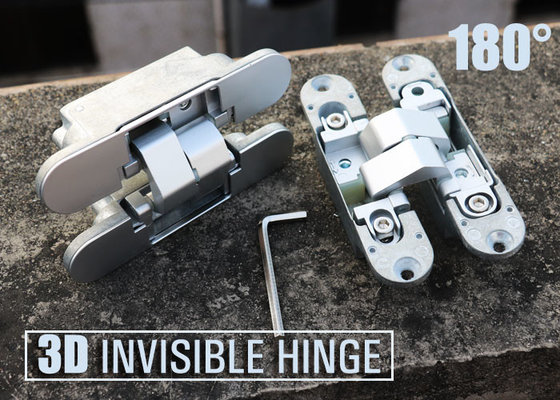 3D Adjustable Zinc Alloy Concealed Italian Hinges For Wooden Door