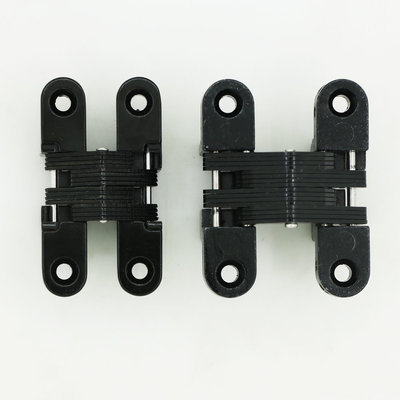 black satin chrome 180 degree small concealed hinge