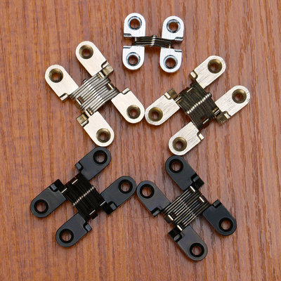 Cabinet Style 180 degree zinc alloy invisible folding door cross hidden hinges