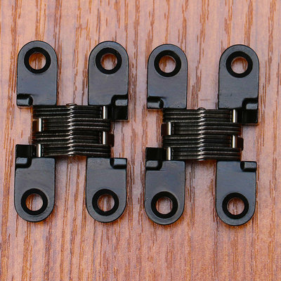 Kitchen Fittings Hardware Zinc Alloy Hidden Hinge Invisible Folding Door Concealed Cross Hidden Hinges