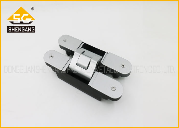 160mm Zinc Alloy 3d Adjustable Invisible Door Hinges , Three Way Hinge