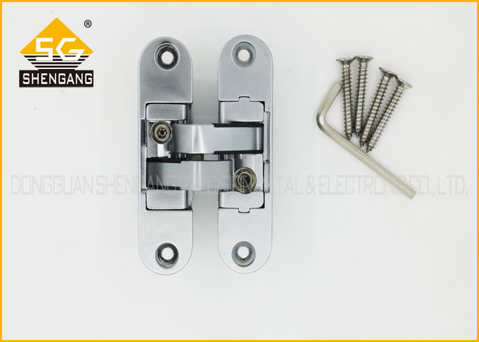 Zinc Alloy Concealed Invisible Door Hinges , 3D Adjsuatble Cupboard Door Hinges