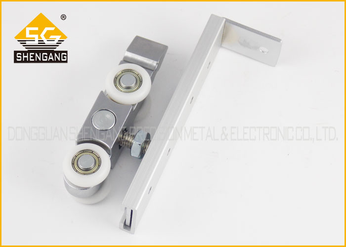 Interior Wood Sliding Door Hardware , Zinc Alloy Sliding Door Pulley