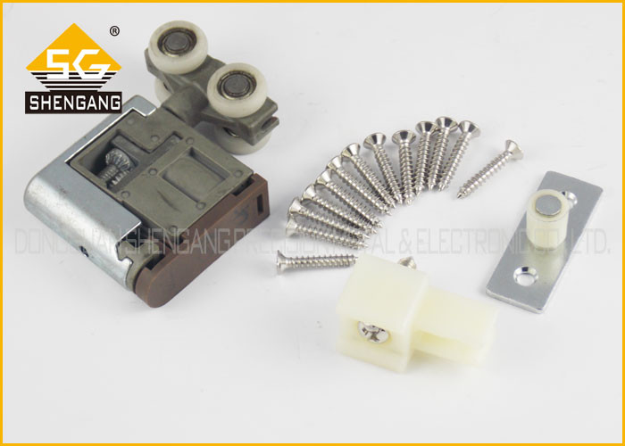 Zinc Alloy Sliding Door Hardware , Adjust Slide Door Roller Hanging Pulleys