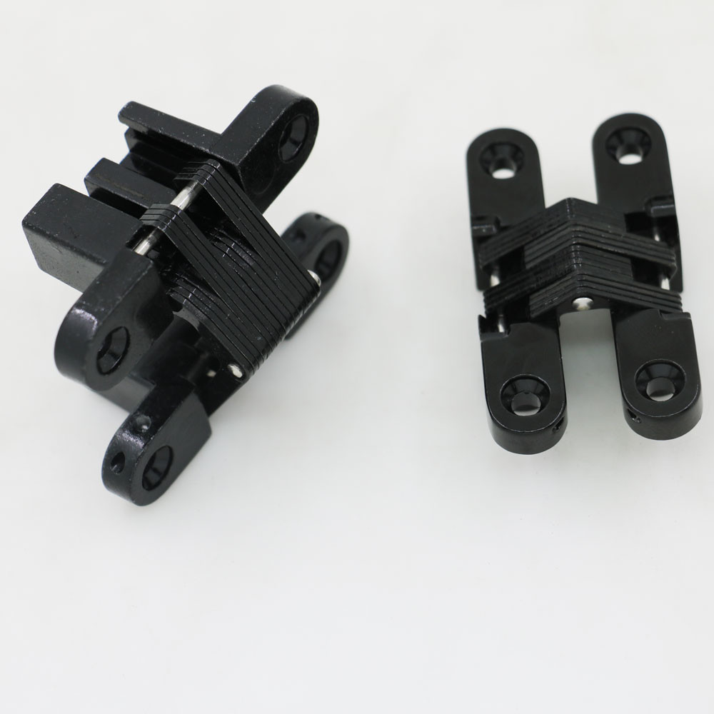 black zamak small concealed hinge soss invisible hinge made in china factory