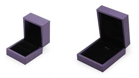 High End Leather Jewelry Box Purple Covering Transparented Acrylic With Paint Finish supplier