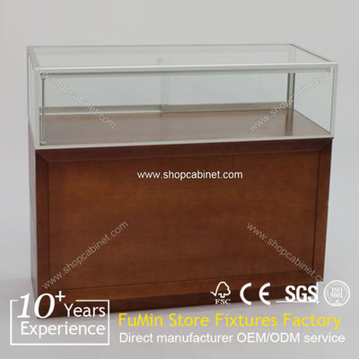Shop display counter glass cabinet for jewelry supplier