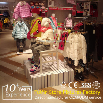 Pop garment display stand design of garments display system supplier