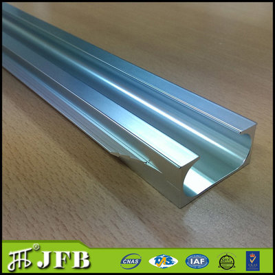 Pull handle edge banding frame aluminum profiles for kitchen cabinet door, Light grey finish supplier