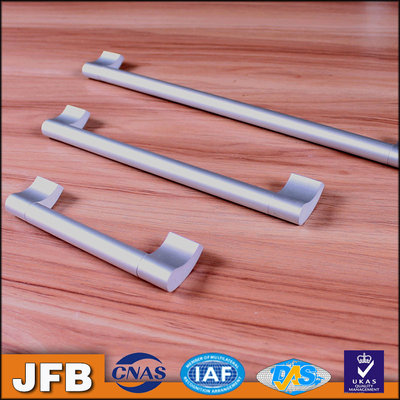 Kitchen furniture 160MM glossy finish drawer pull aluminum cabinet handle with a pair of screws supplier