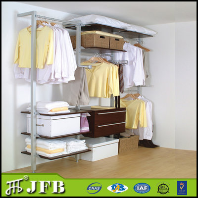 China supplier diy walk in wardrobe wardrobe pole system bedroom furniture back wall pole system wardrobe supplier