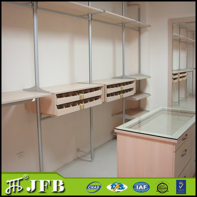 U shape modern style back wall pole system wardrobe in simple designs supplier