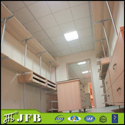 U shape modern style back wall pole system wardrobe in simple designs supplier