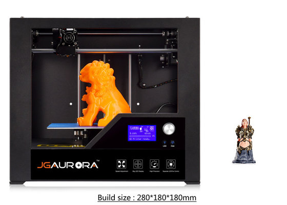 High Resolution Large Volume 3D Printer Single Extruder With LED Fan 280 x 180 x 180mm