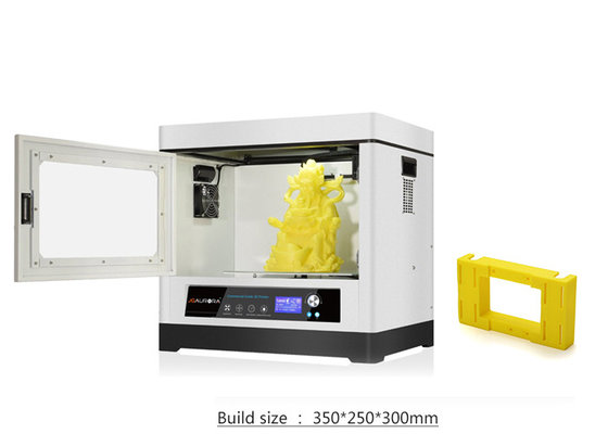 FDM Type Industrial High Res 3D Printer White Metal With Dual Feeding Filament