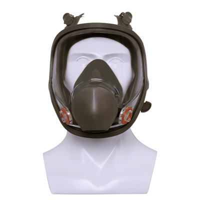 Gas Mask Manufacturer Supplied Spherical Full Face Mask Respirator , Activated Carbon Filter Gas Mask supplier