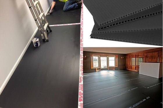 Corflute Black 2440x1220x2.5mm For Floor Steel Surface Industries Protection