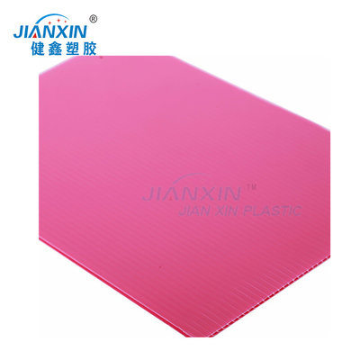 PP Corrugated Pink PP Correx/Coroplast Plastic Sheet