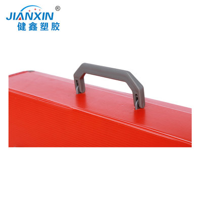 Custom Corrugated Plastic Shipping Box With Handles/ Colored Coroplast Box