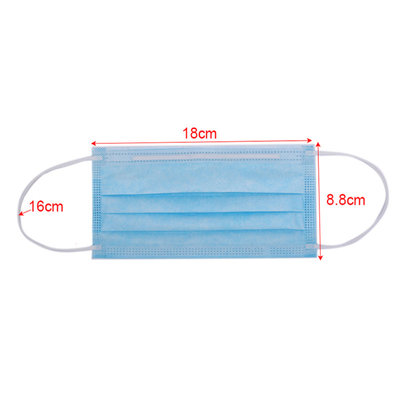 Non Woven Elastic Disposable Earloop Face Mask , Anti-flu Disposable Mouth Mask