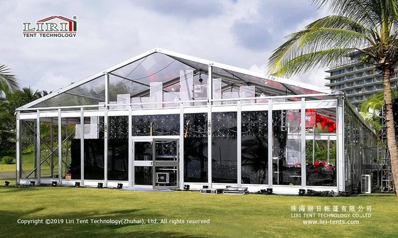 clear span aluminum alloy structure tent with  glass walls for events